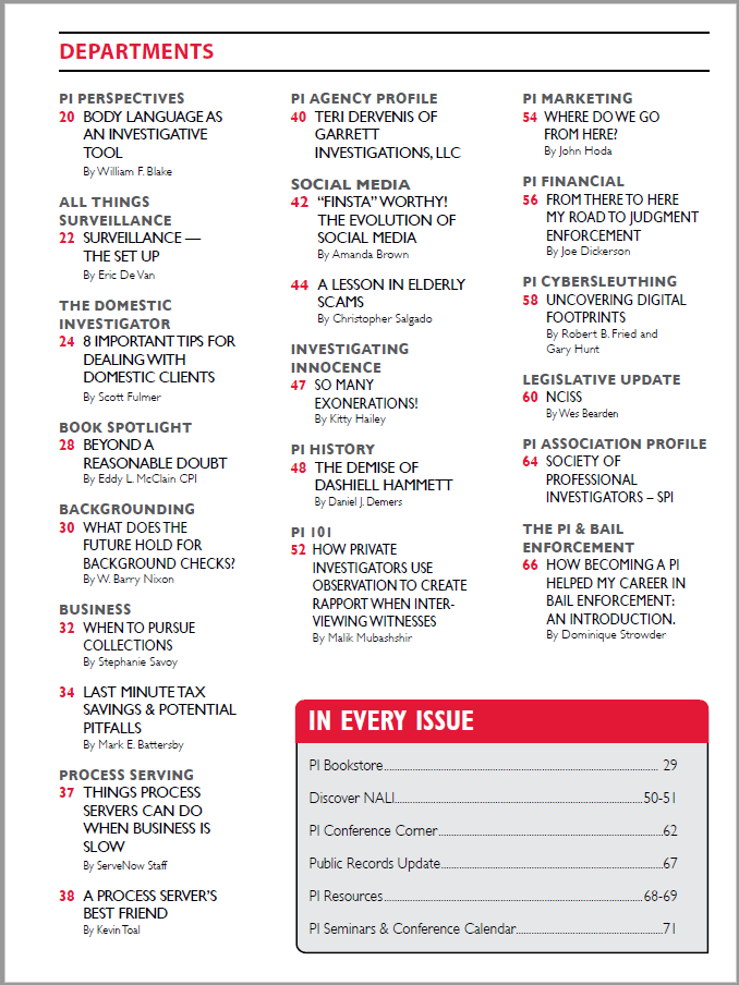 Current issue contents page – PI Magazine, trade publication for ...